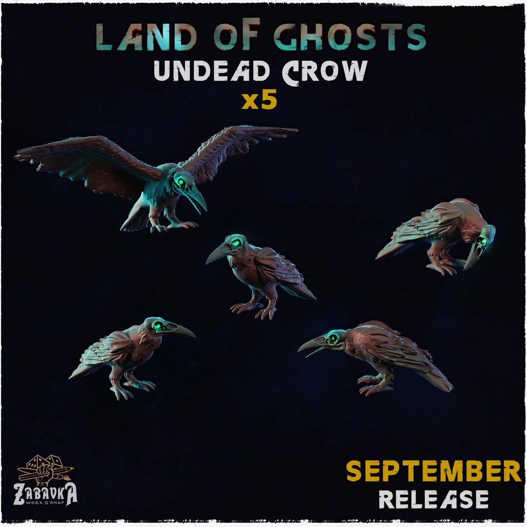 5x Undead Skeleton Crows Basing Bits | Warhammer 40k Aos Mordheim ...