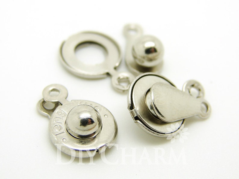 Iron Ball Snap Button Clasps Silver Tone 9x9mm 50pcs - Etsy