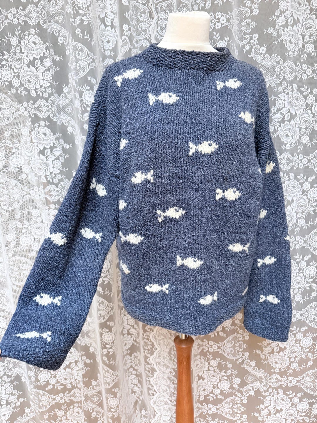Rare Pachamama Blue Fish 90s Oversized Jumper - Etsy