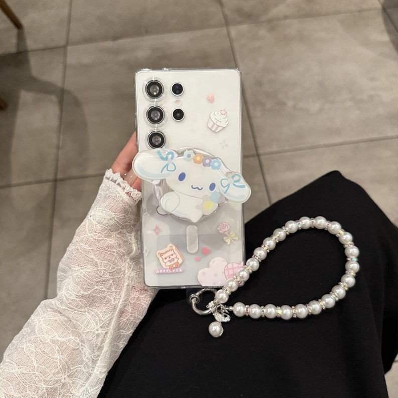 Cute Kuromi & Cinnamoroll Magnetic Transparent Phone Case, Compatible ...