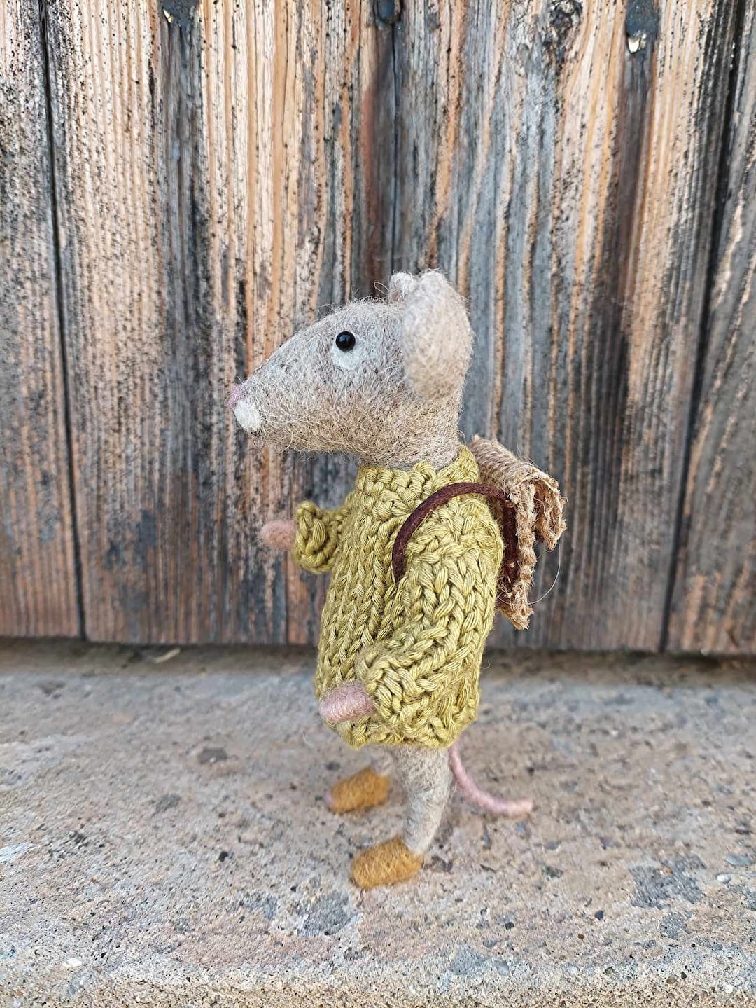 Handmade Mouse Doll, Needle Felted Mouse, Cute Mice Gift, Needle Felted ...