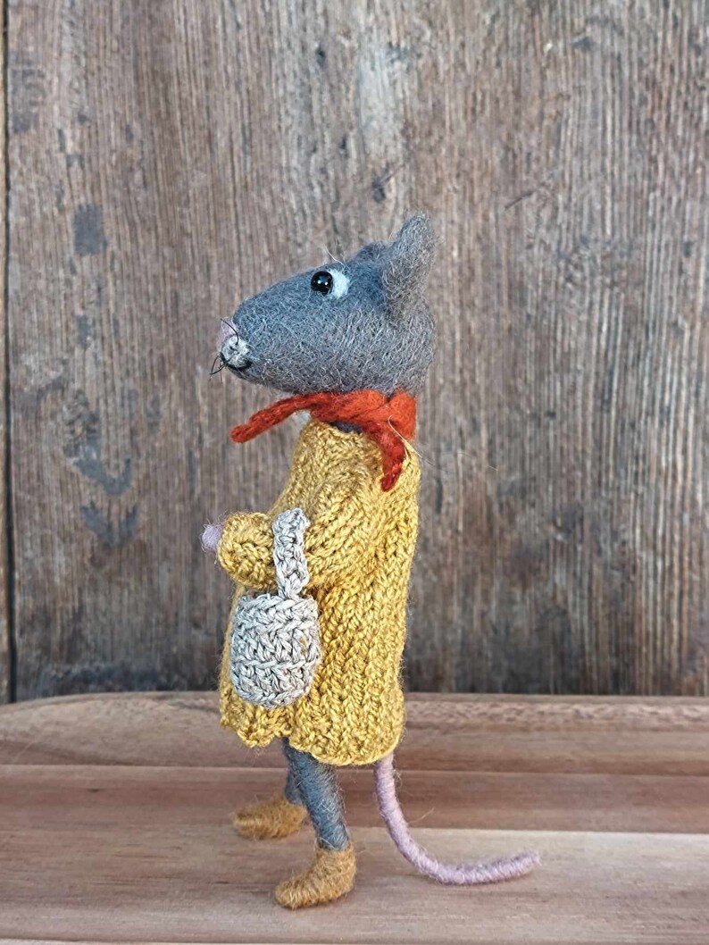 Cute Mouse Figurine, Needle Felted Mouse, Dressed Mouse, Little Mice ...