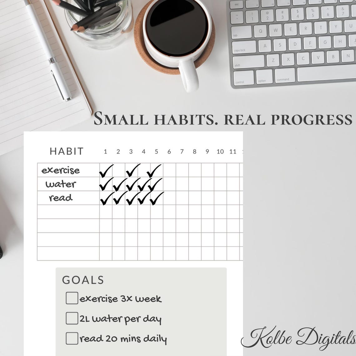 Habit Tracker Printable for Busy Moms | Minimal Monthly Habit Tracker ...