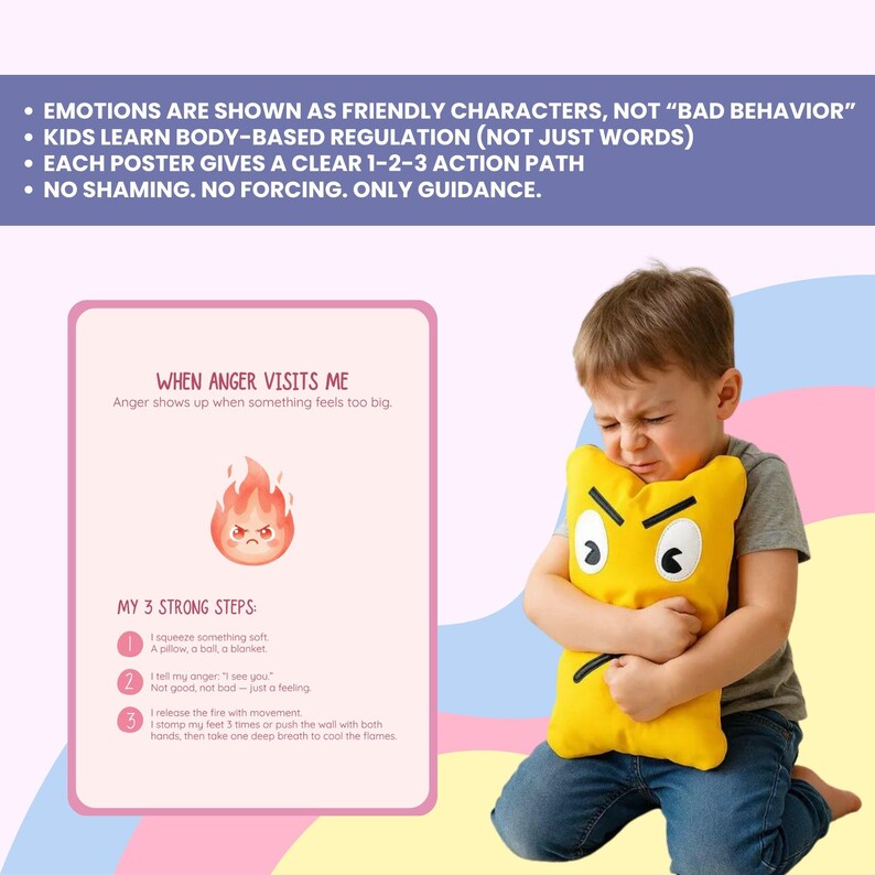 Calm Down Corner Printables for Kids, Emotional Regulation Posters ...