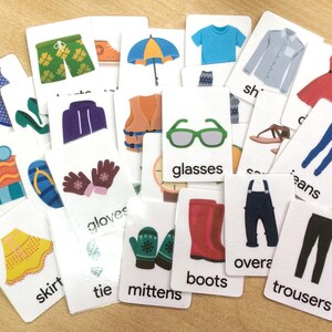 80 Clothes & Accessories Vocabulary Flashcards (signed and Unsigned ...
