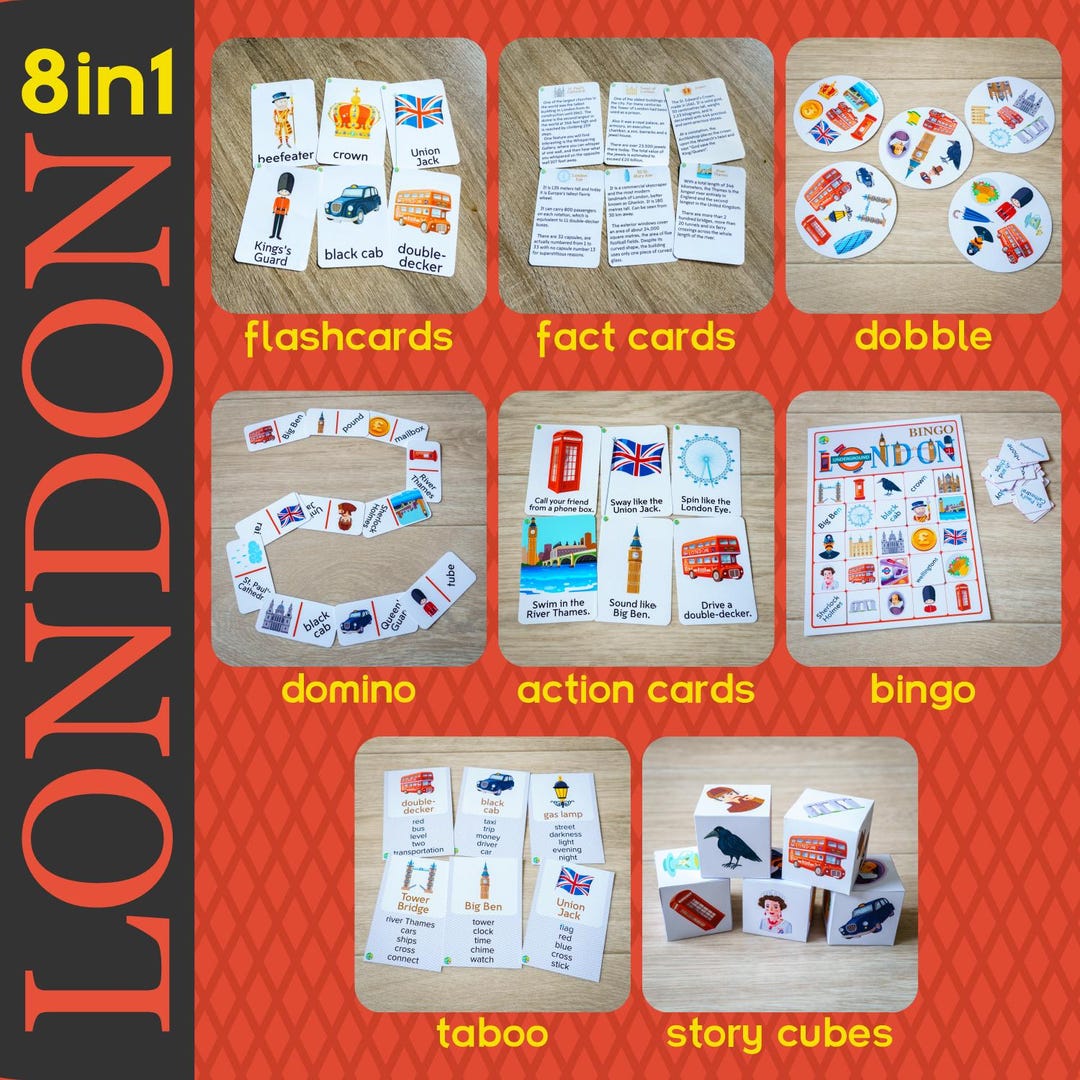 London Bundle 8-in-1. Printable PDF. - Etsy