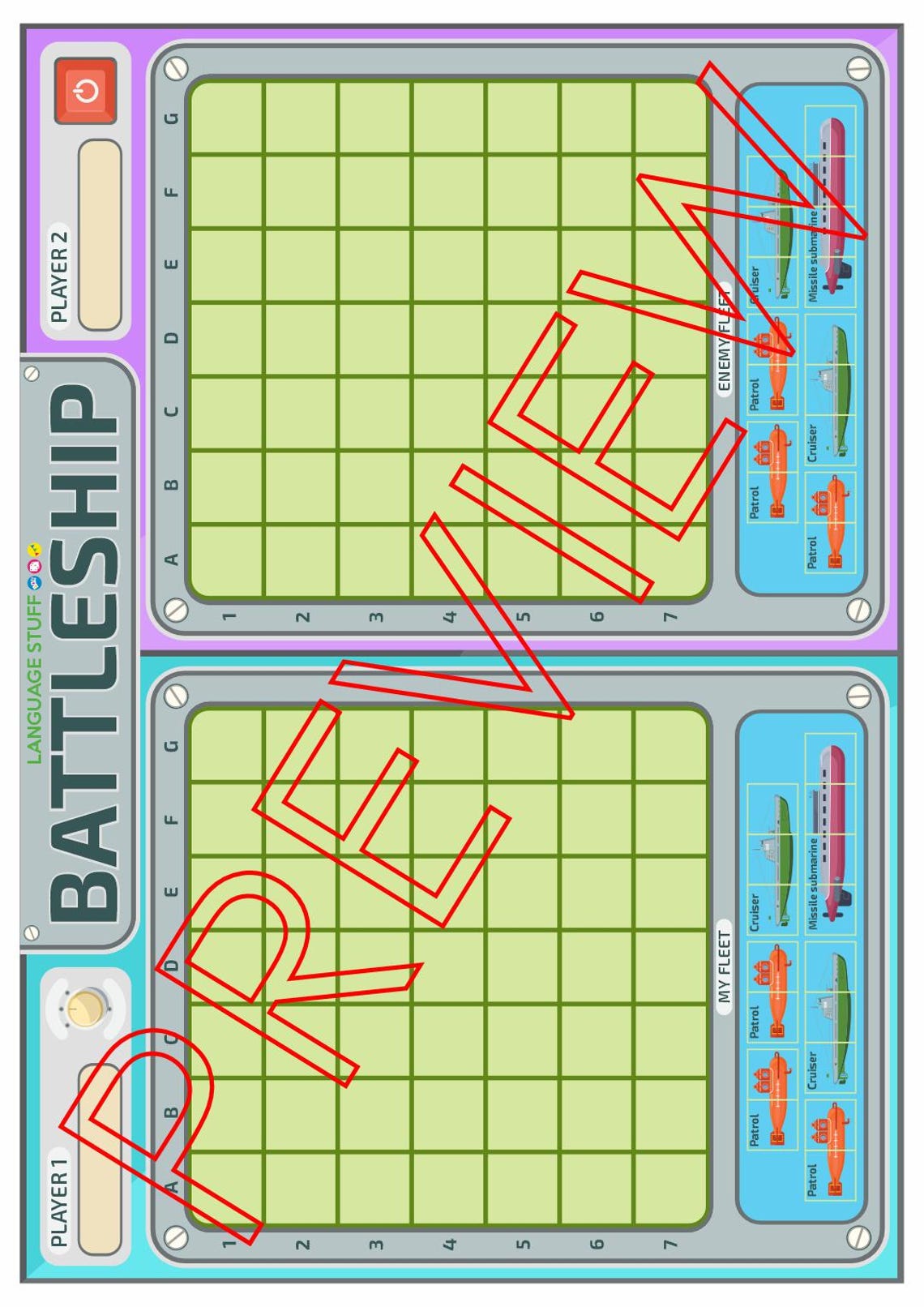 Battleship Actions and Tenses. Printable PDF. - Etsy