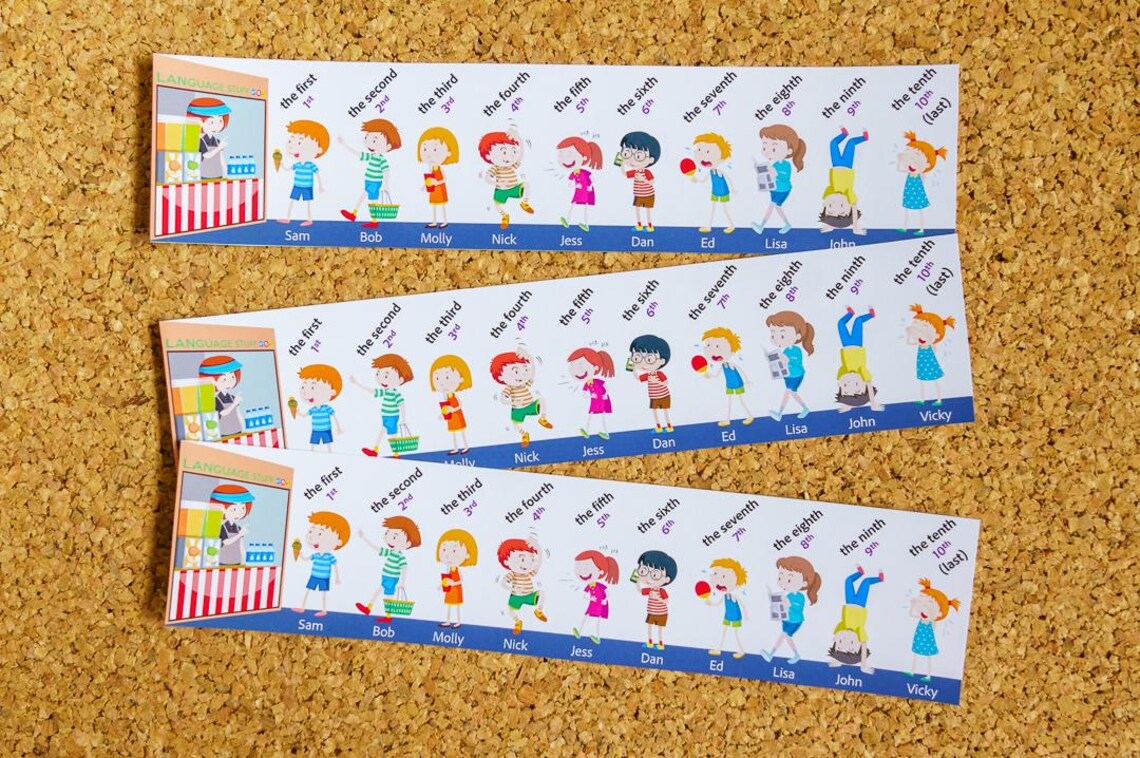 Ordinal Numbers Bundle 5-in-1. Printable PDF. - Etsy