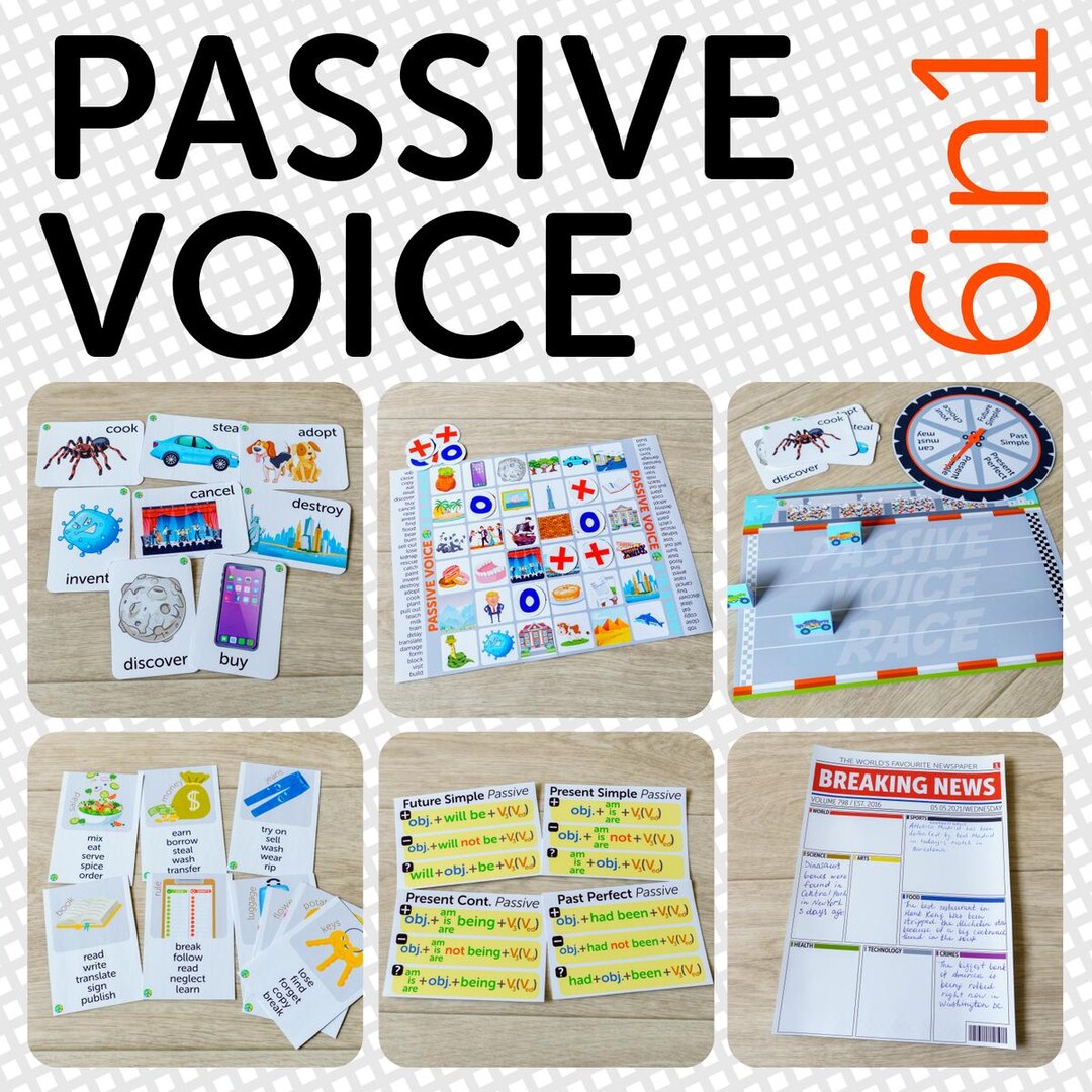 Passive Voice Bundle 6-in-1. Printable PDF. - Etsy