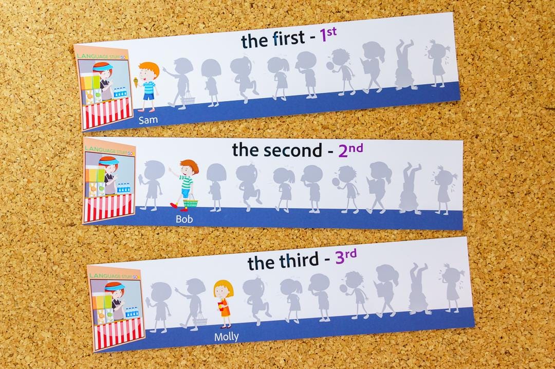 Ordinal Numbers Bundle 5-in-1. Printable PDF. - Etsy