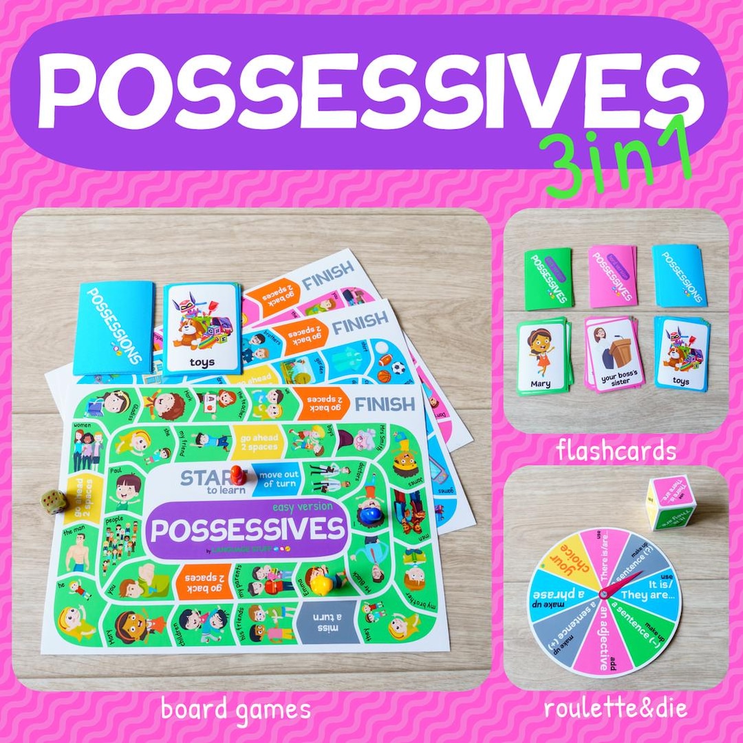Possessives Bundle 3-in-1. Printable PDF. - Etsy