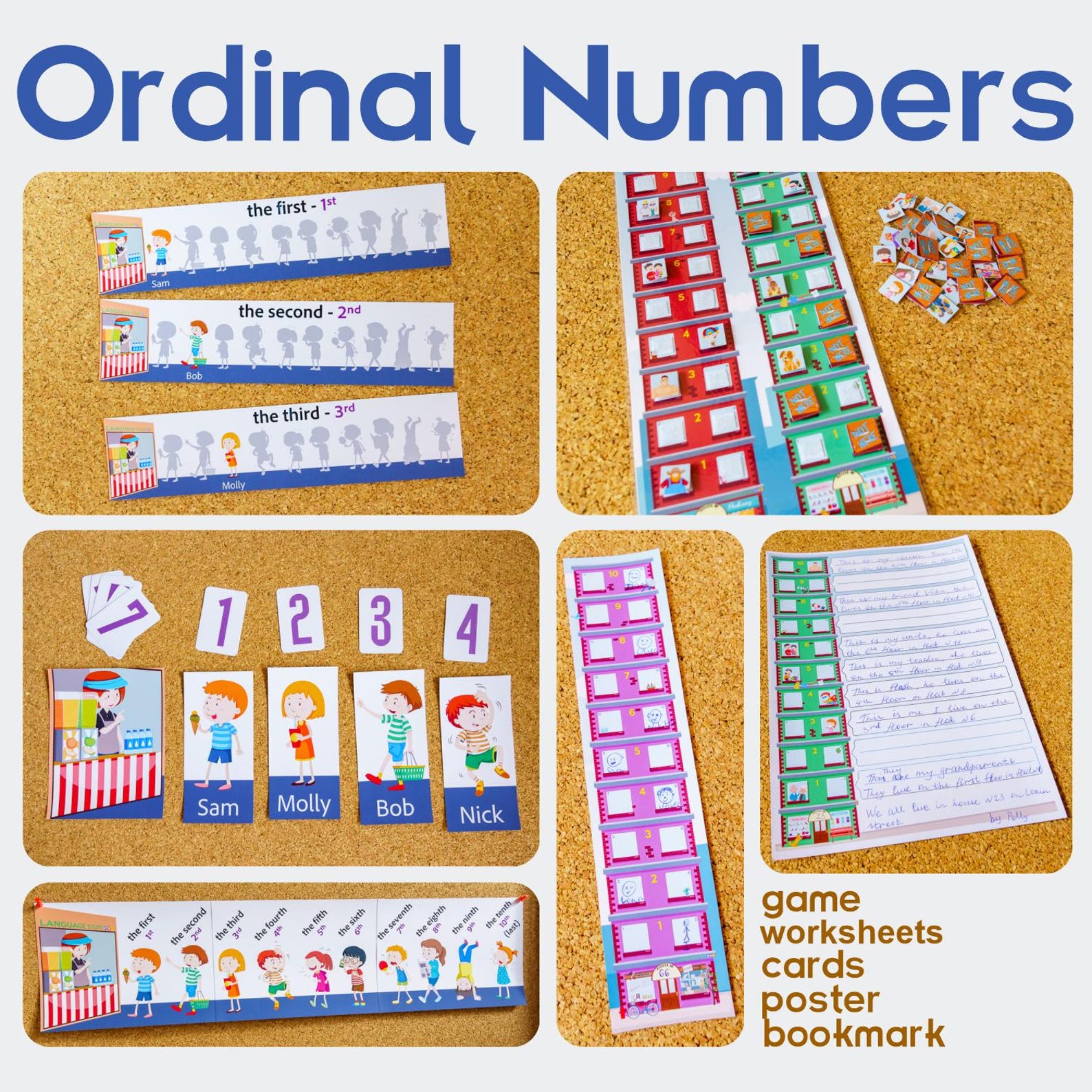 Ordinal Numbers Bundle 5-in-1. Printable PDF. - Etsy
