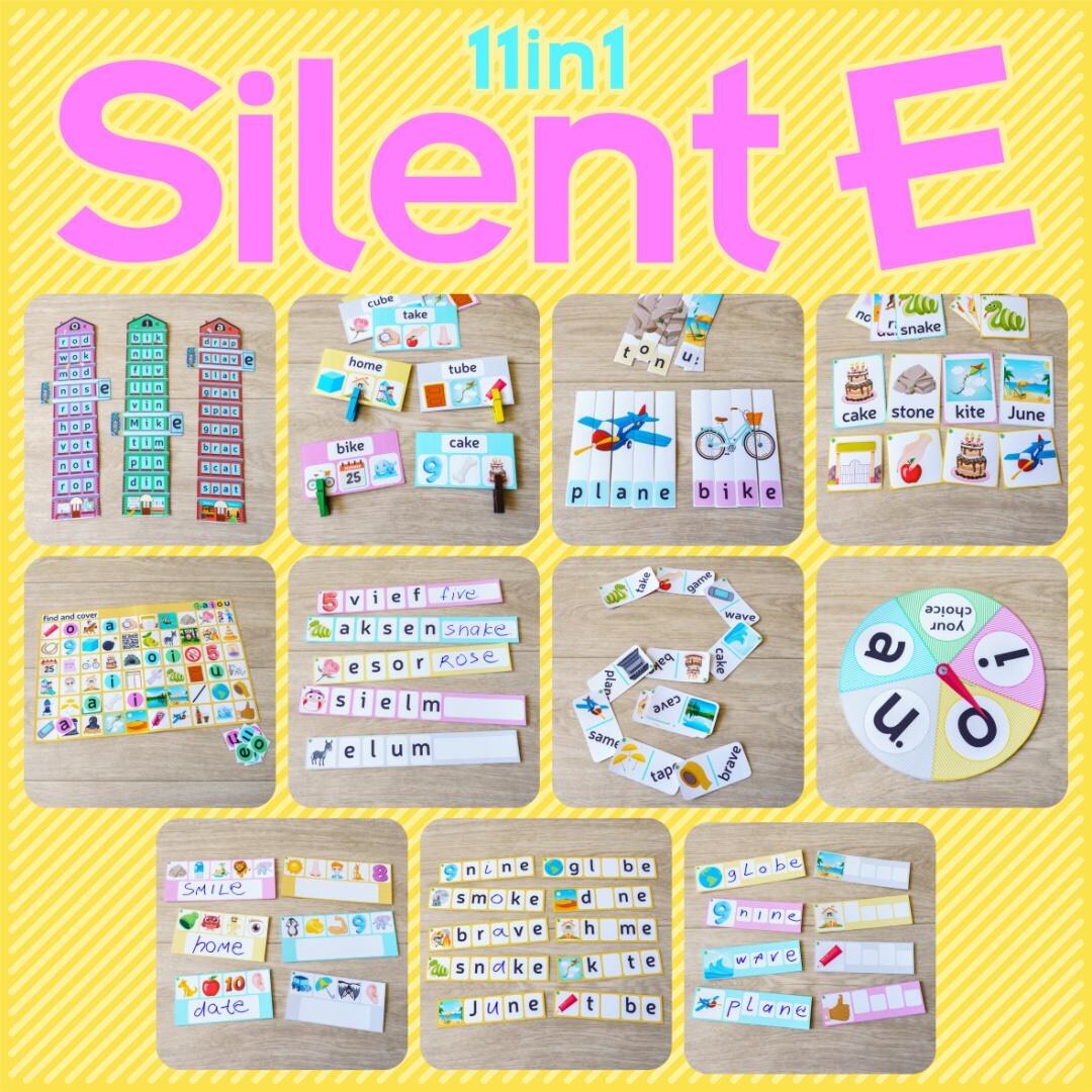 Silent E Bundle 11-in-1. Printable PDF. - Etsy