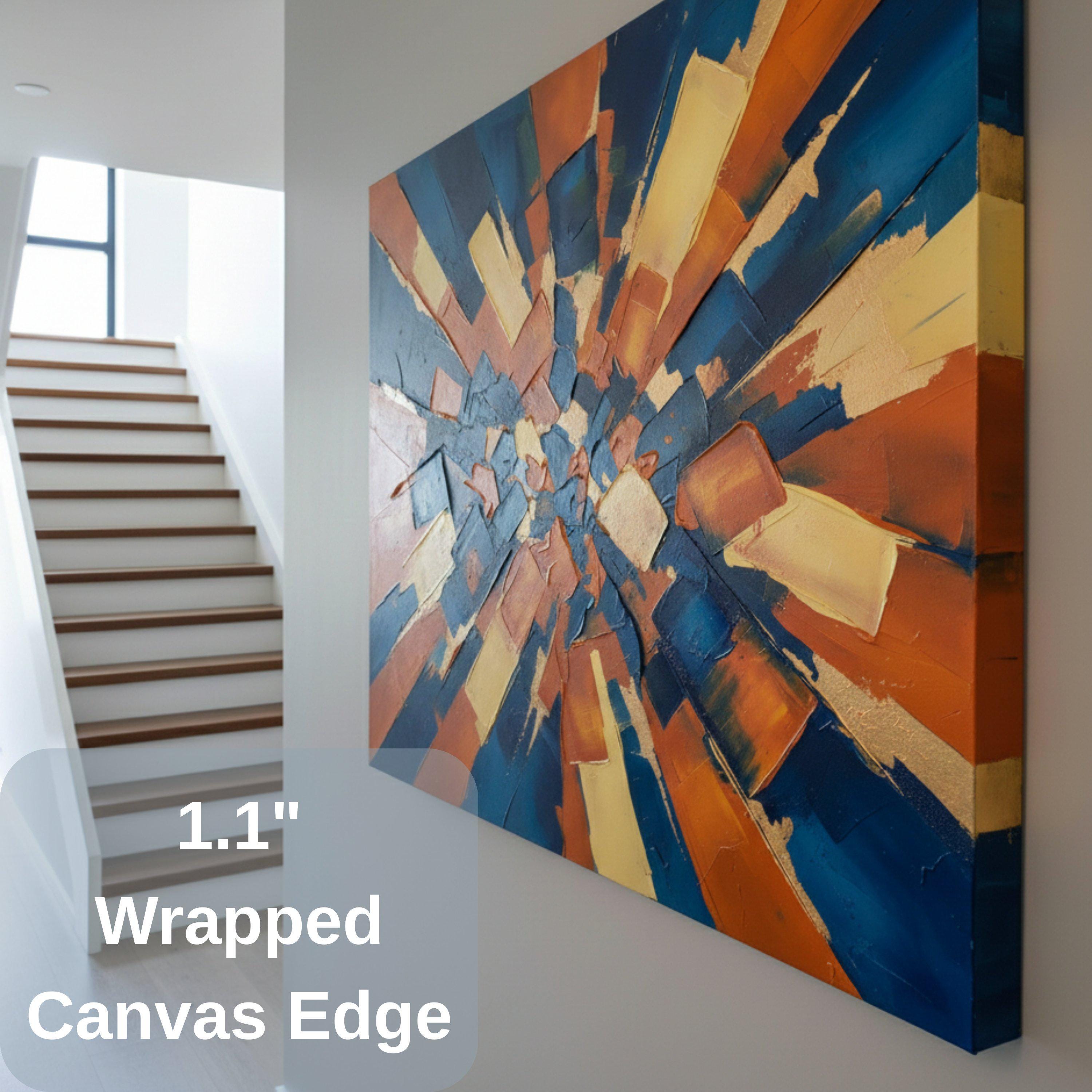 Abstract Pebble Shapes Canvas Wall Art, Geometric Home Decor - Etsy