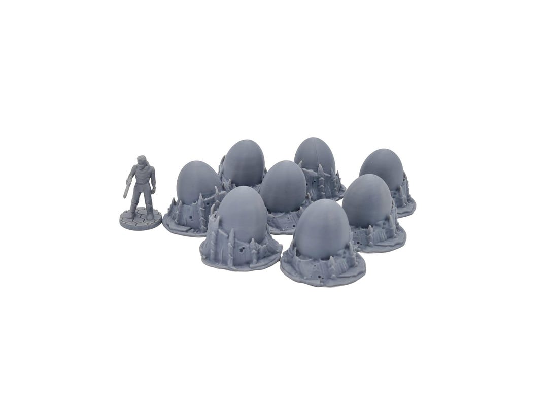 8x Hive Eggs - High Quality 3D Printed Alien Terrain Scenery Objective ...