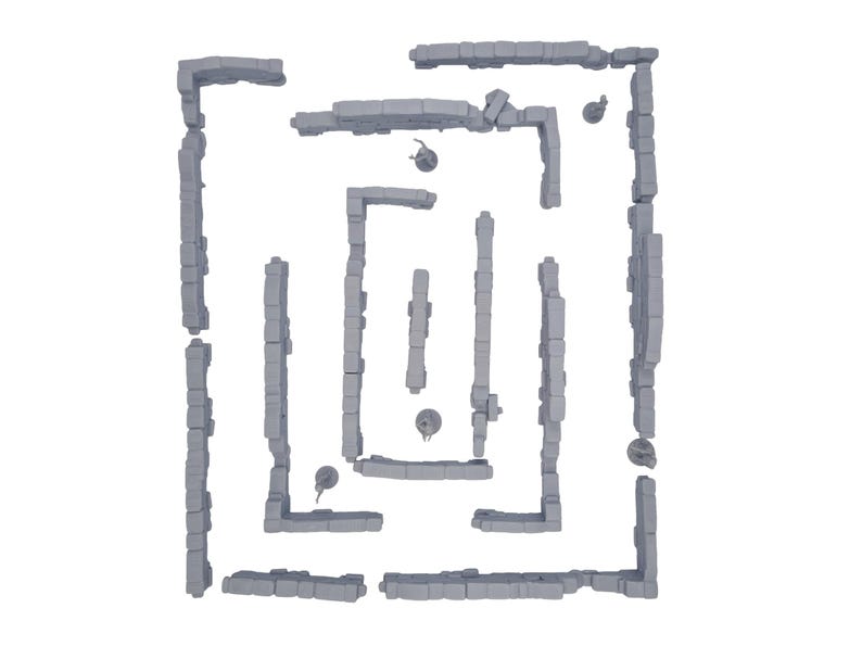 Ruined Stone Walls Bundle - 28mm Scale Scatter Terrain Scenery for ...