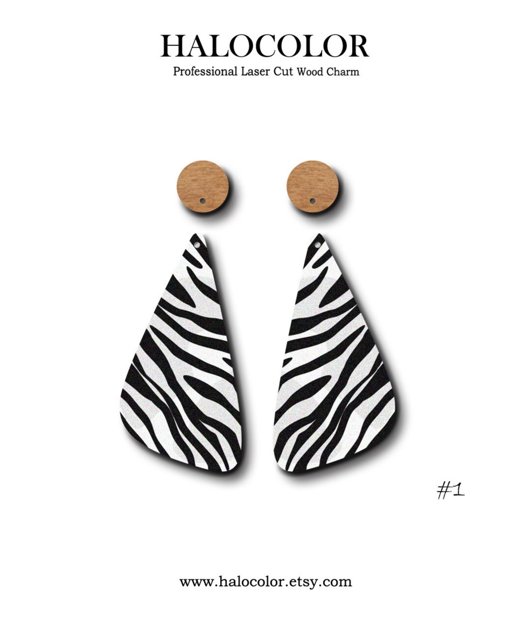 Printed Laser Cut Wood Charm 2 PCS Filigree Tiger Stripes - Etsy