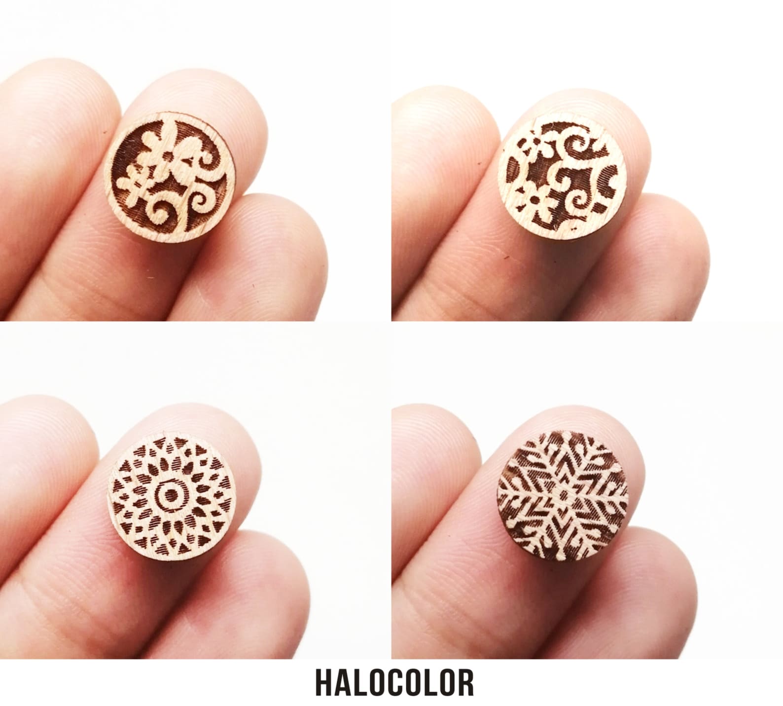 NEW 10 Pcs Filigree Laser Cut Minimalist Wood Charm / - Etsy