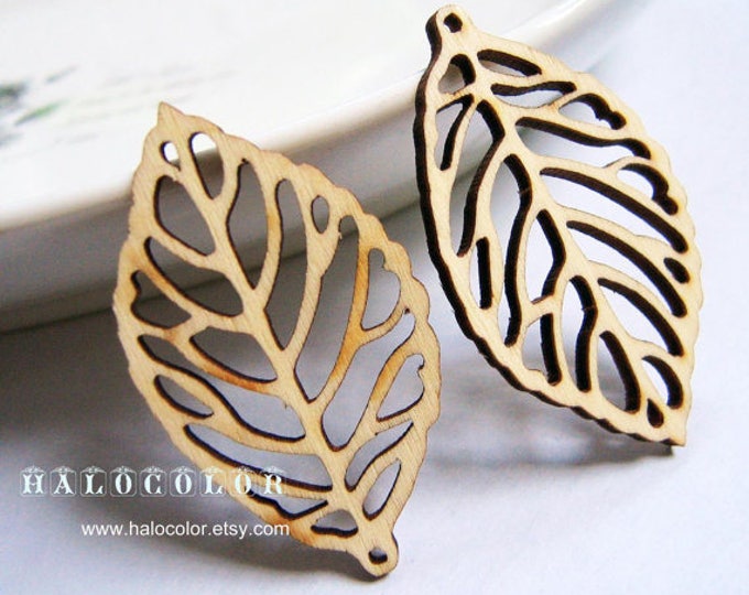 NEW Print Series 2 Pcs Filigree Flower Wood Charm / - Etsy