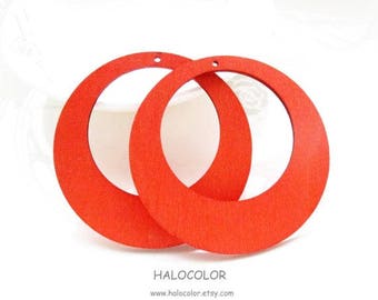 NEW Print Series 2 Pcs Filigree Flower Wood Charm / - Etsy