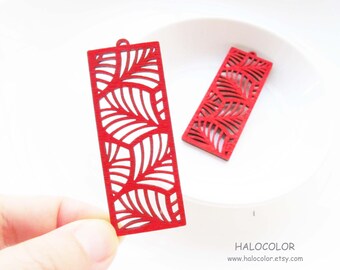 NEW Print Series 2 Pcs Filigree Flower Wood Charm / - Etsy