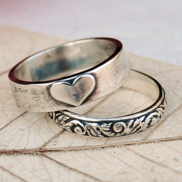 Rustic Silver Ring - Etsy