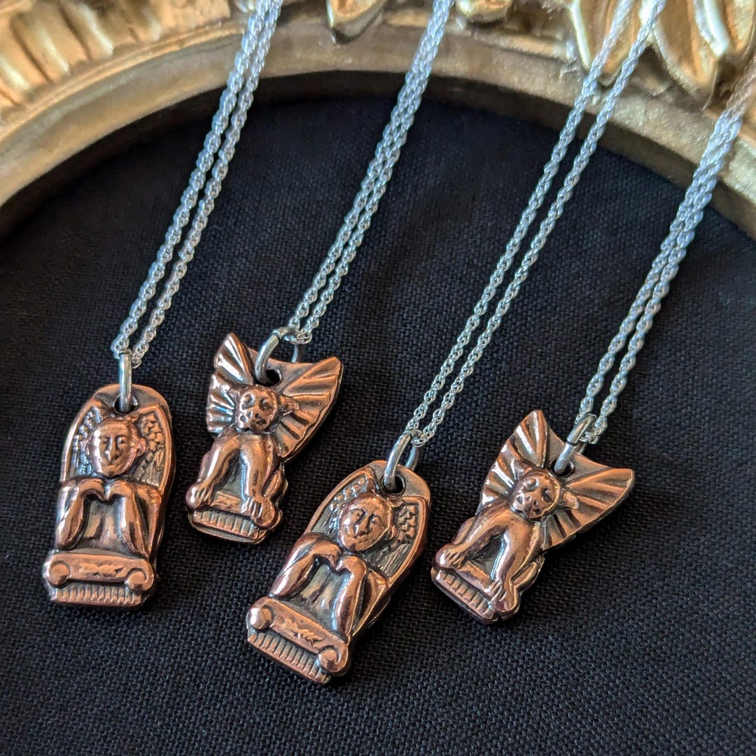 Handcrafted Copper Gargoyle Pendant, Unique Protective Good Luck Charm ...