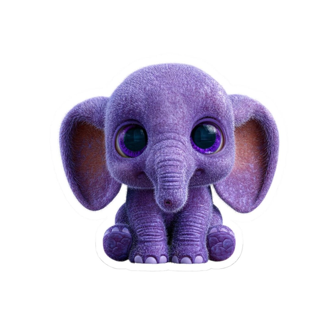 Ellie the Purple Elephant Stickers - Etsy