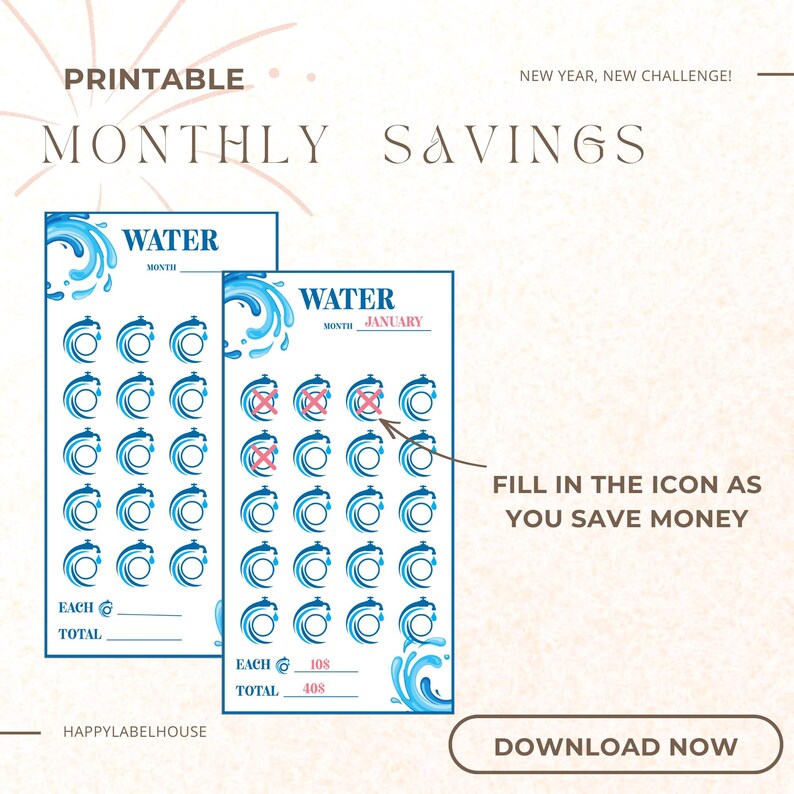 Utility Bills Tracker Printable – Cash Stuffing & Budget Binder - Etsy