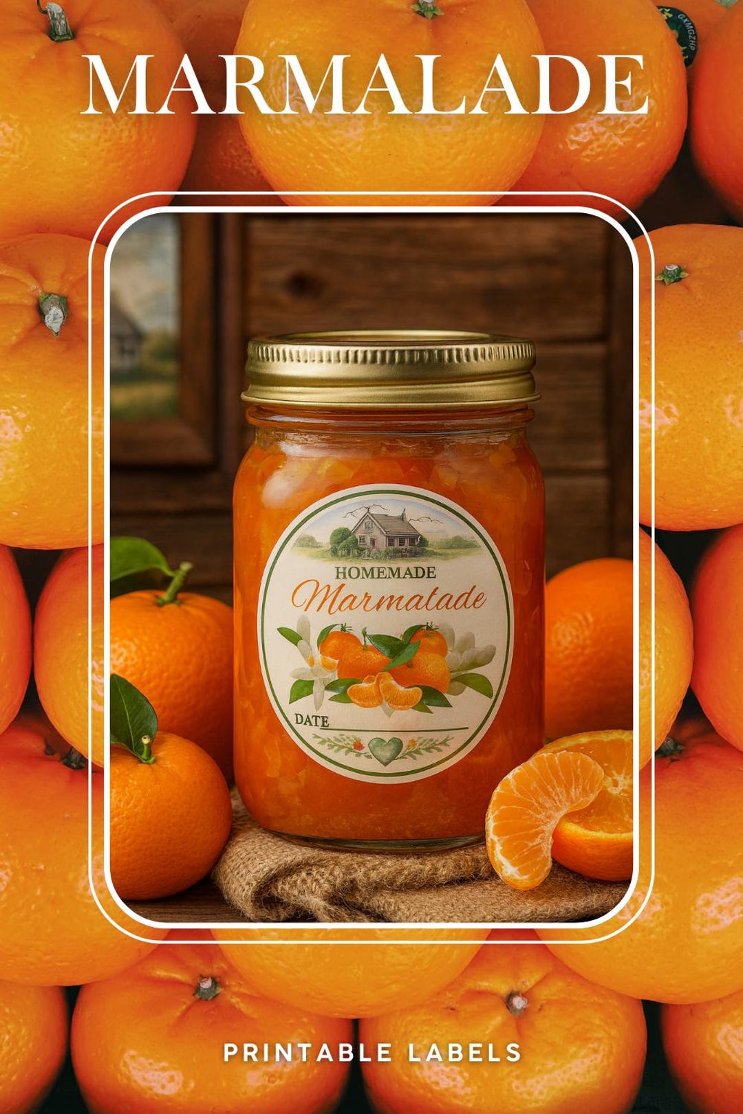 Printable Marmalade Label (digital Pdf-download A4 Size) - Etsy