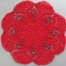 Vintage Crochet Doily Red Doilies Lady Bird Ladybug Doily Vintage ...