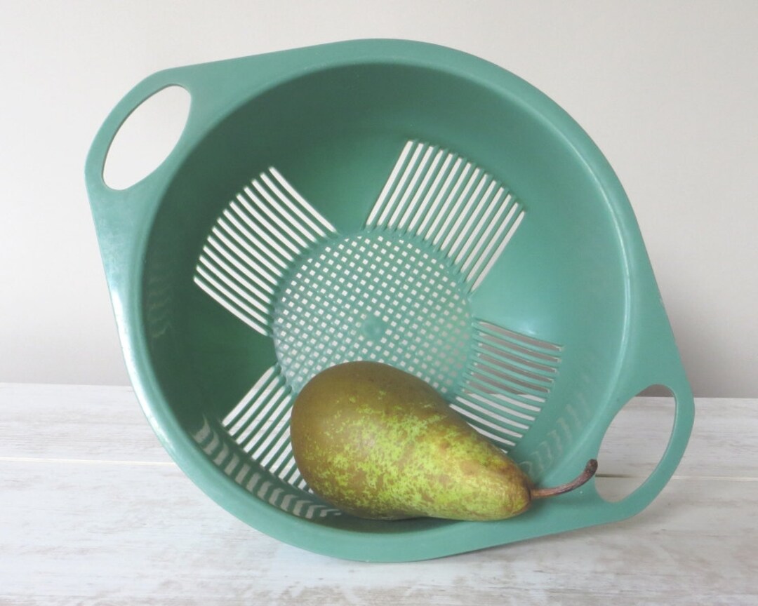 Vintage Colander Strainer Plastic Colander Green Colander Strainer - Etsy