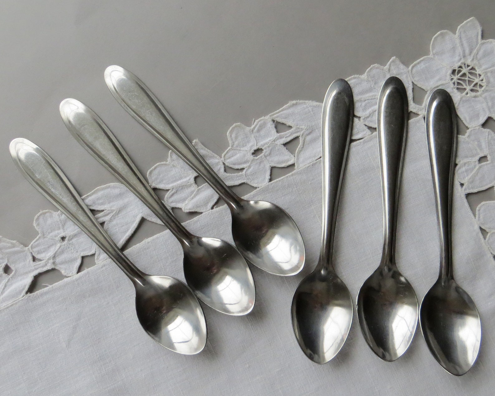 Vintage Tea Spoons Stainless Steel Teaspoon Set of 6 Spoons | Etsy