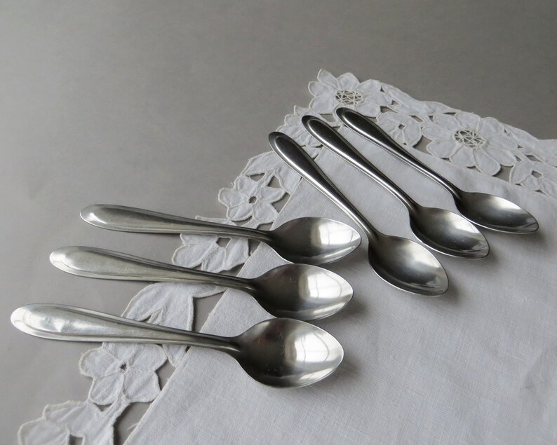 Vintage Tea Spoons Stainless Steel Teaspoon Set of 6 Spoons - Etsy