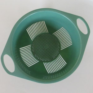 Vintage Colander Strainer Plastic Colander Green Colander Strainer - Etsy
