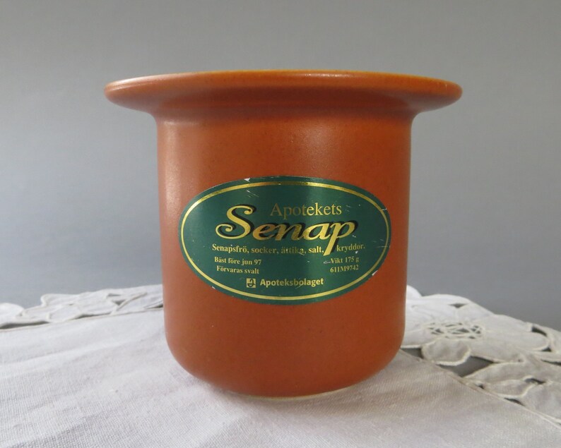 Vintage Mustard Jar Hoganas Keramik Spice Jar Senap Sweden - Etsy