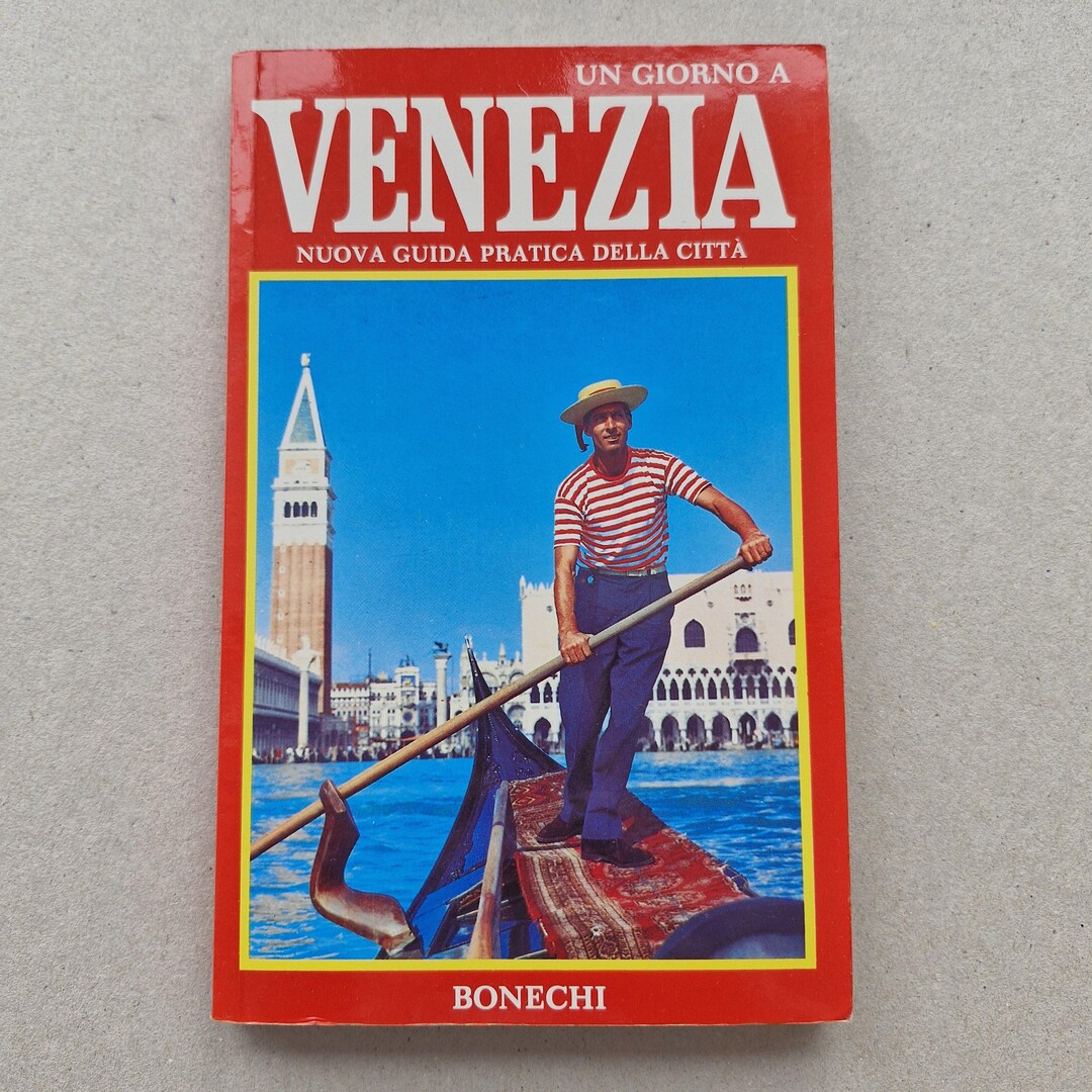 Vintage Venice Italy Travel Guide Book With Map - Un Giorno A Venezia ...