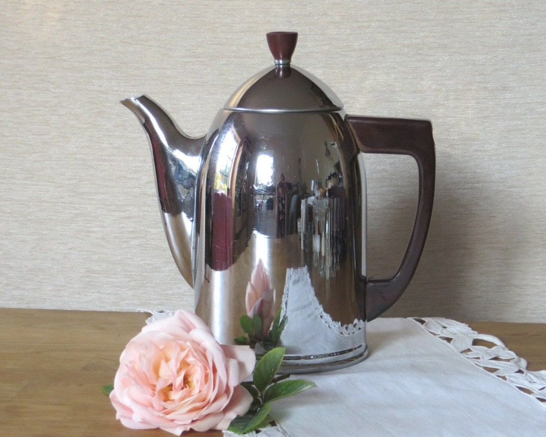 Vintage Coffee Pot Stainless Steel Coffee Pot Soviet Vintage Tea Pot ...