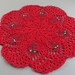 Vintage Crochet Doily Red Doilies Lady Bird Ladybug Doily Vintage ...