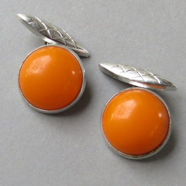Orange Cufflinks - Etsy
