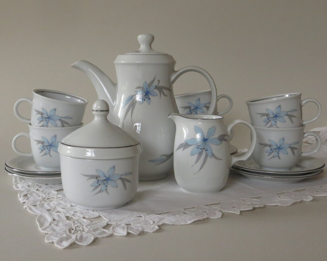Vintage Kahla Coffee Set Espresso Set Tea Set Floral Porcelain - Etsy