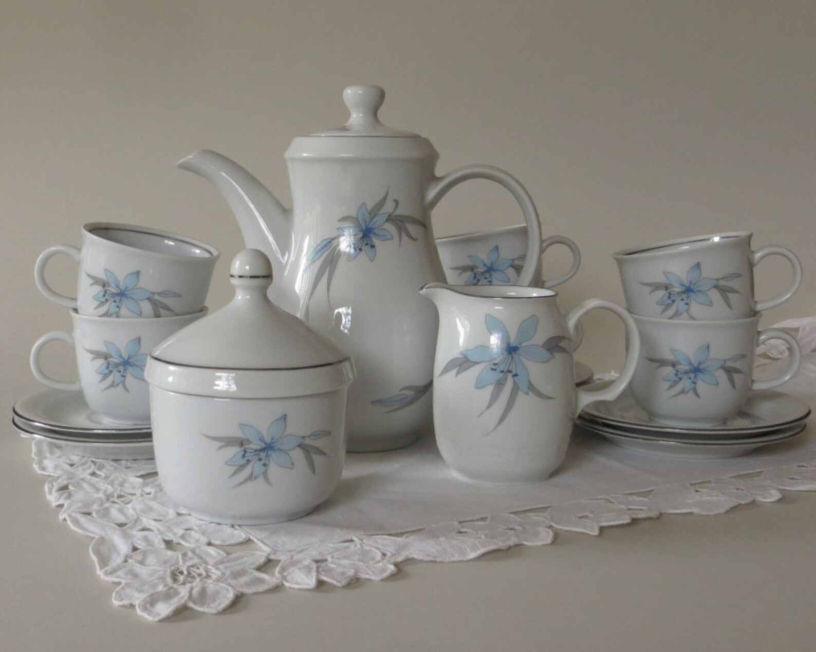 Vintage Kahla Coffee Set Espresso Set Tea Set Floral Porcelain - Etsy