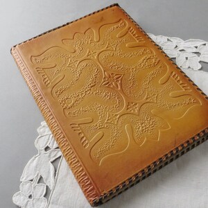 Vintage Notebook Journal Leather Notepad UNUSED Blank Notebook Brown ...
