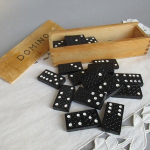 Vintage Domino Set With Dragon Plastic Dominoes Dominos Set Full Set in ...