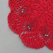 Vintage Crochet Doily Red Doilies Lady Bird Ladybug Doily Vintage ...