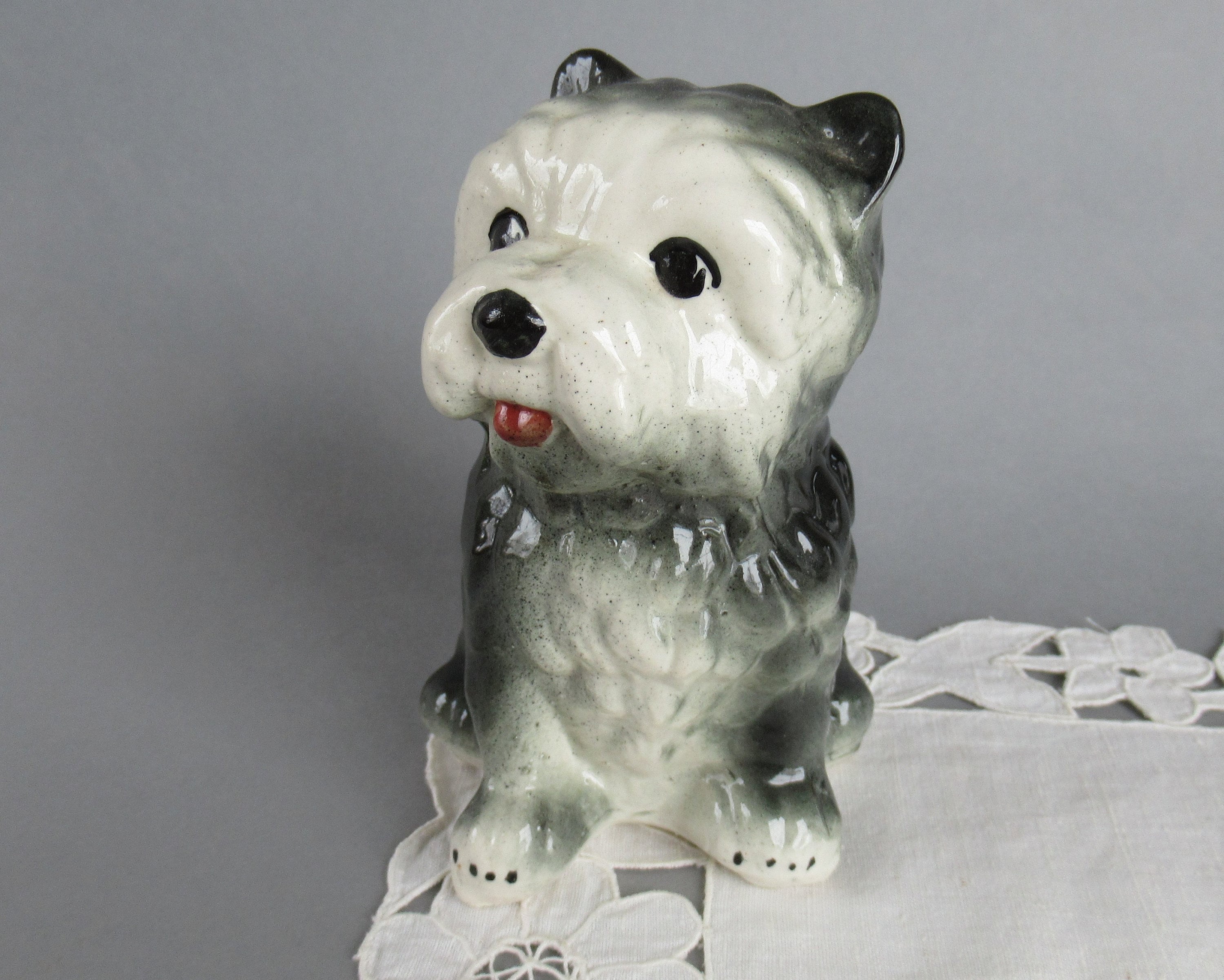 Home & Living Statues Ceramic 5” Porcelain Lucky Dog Coin Bank for ...