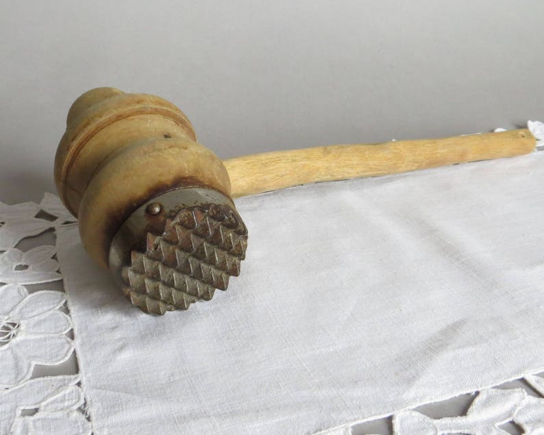Antique Meat Mallet Wooden Meat Hammer Wood Meat Hammer Wooden - Etsy