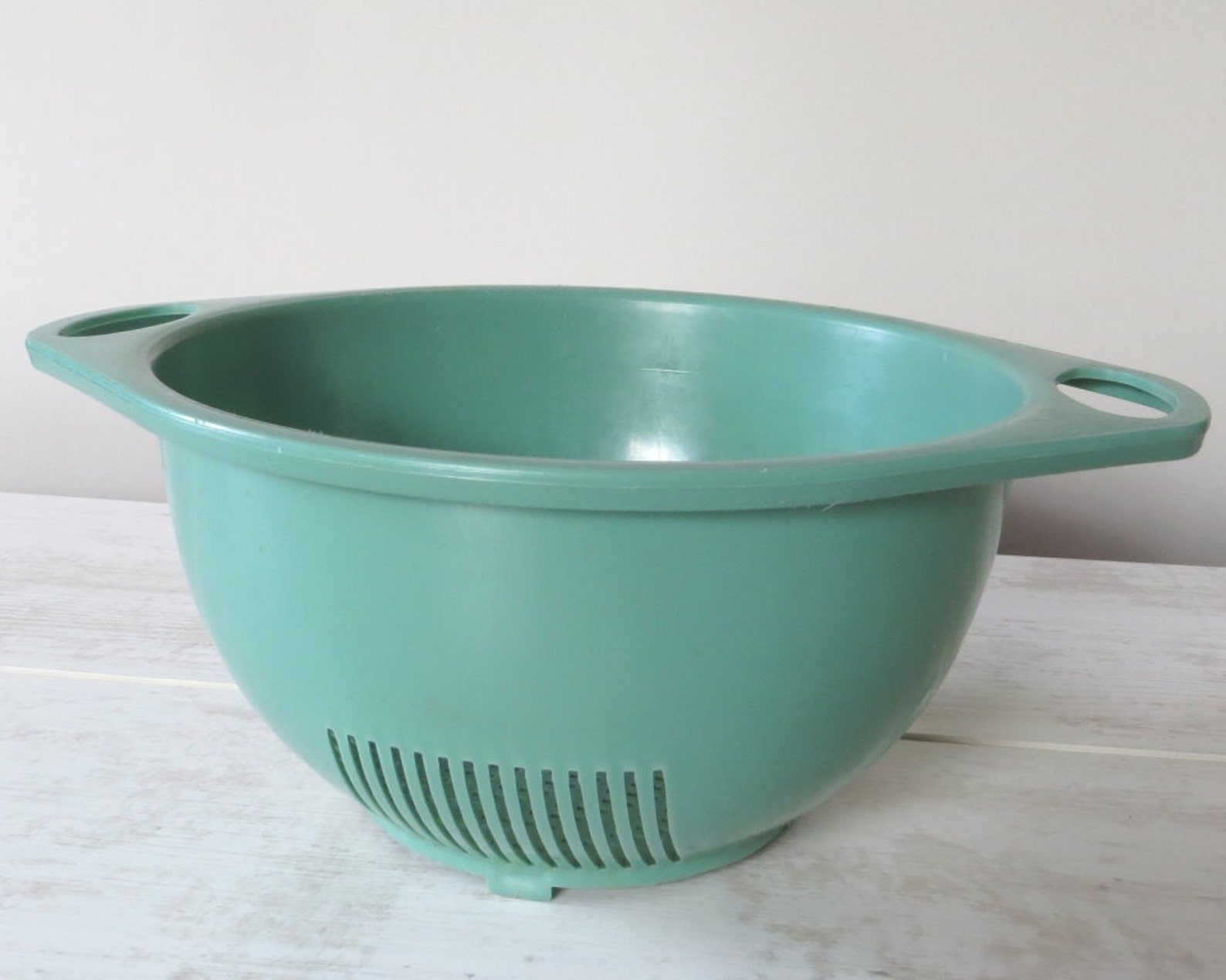 Vintage Colander Strainer Plastic Colander Green Colander Strainer - Etsy