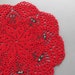 Vintage Crochet Doily Red Doilies Lady Bird Ladybug Doily Vintage ...