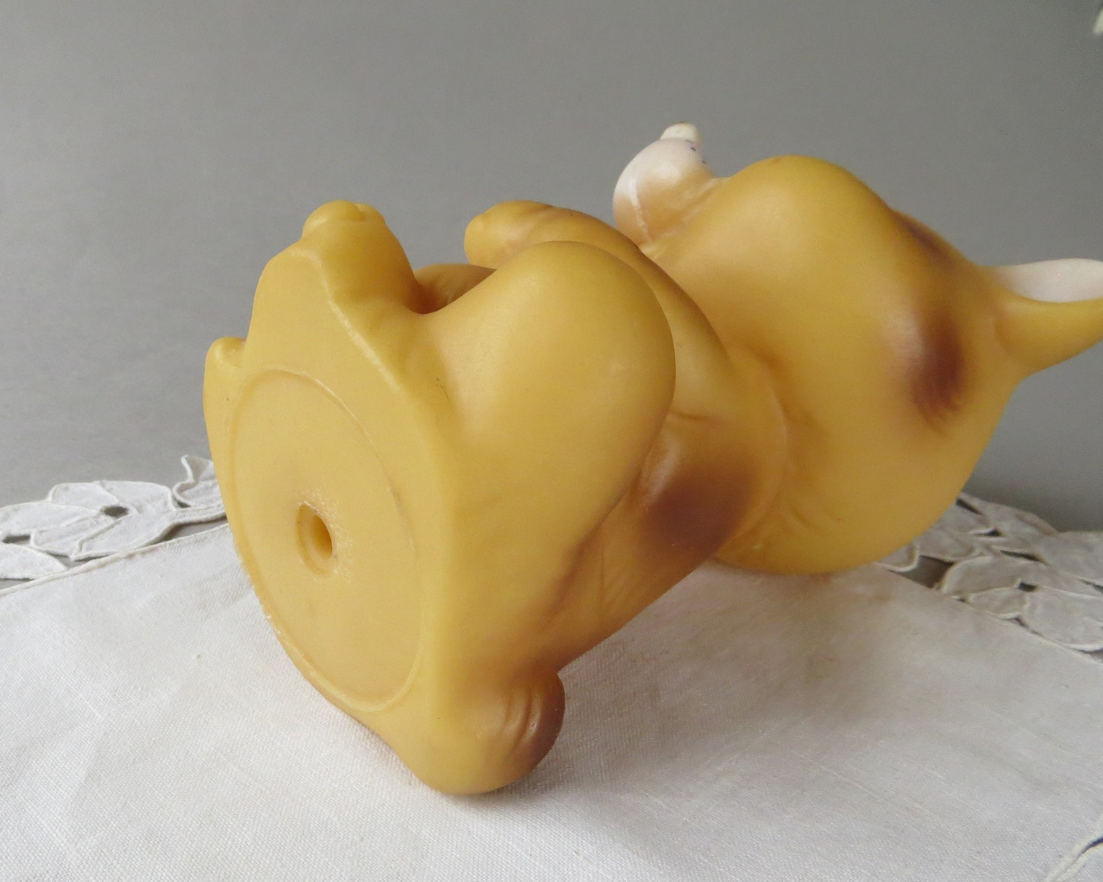 Vintage Toy Bear Rubber Toy Soviet Animal Toy Yellow Rubber | Etsy